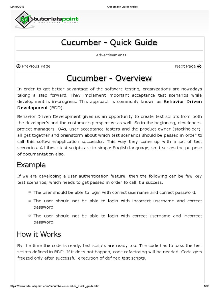 Cucumber Quick Guide | PDF | Eclipse (Software) | Software Engineering