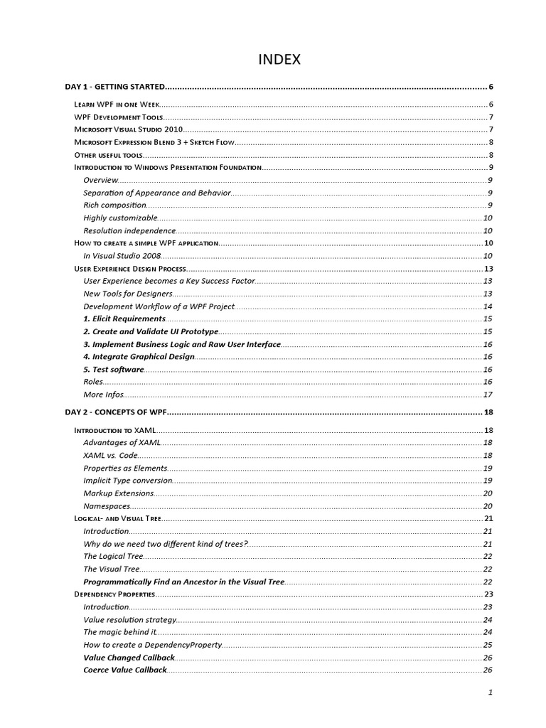 Learn WPF in One Week | PDF | Extensible Application Markup Language | Windows Presentation ...