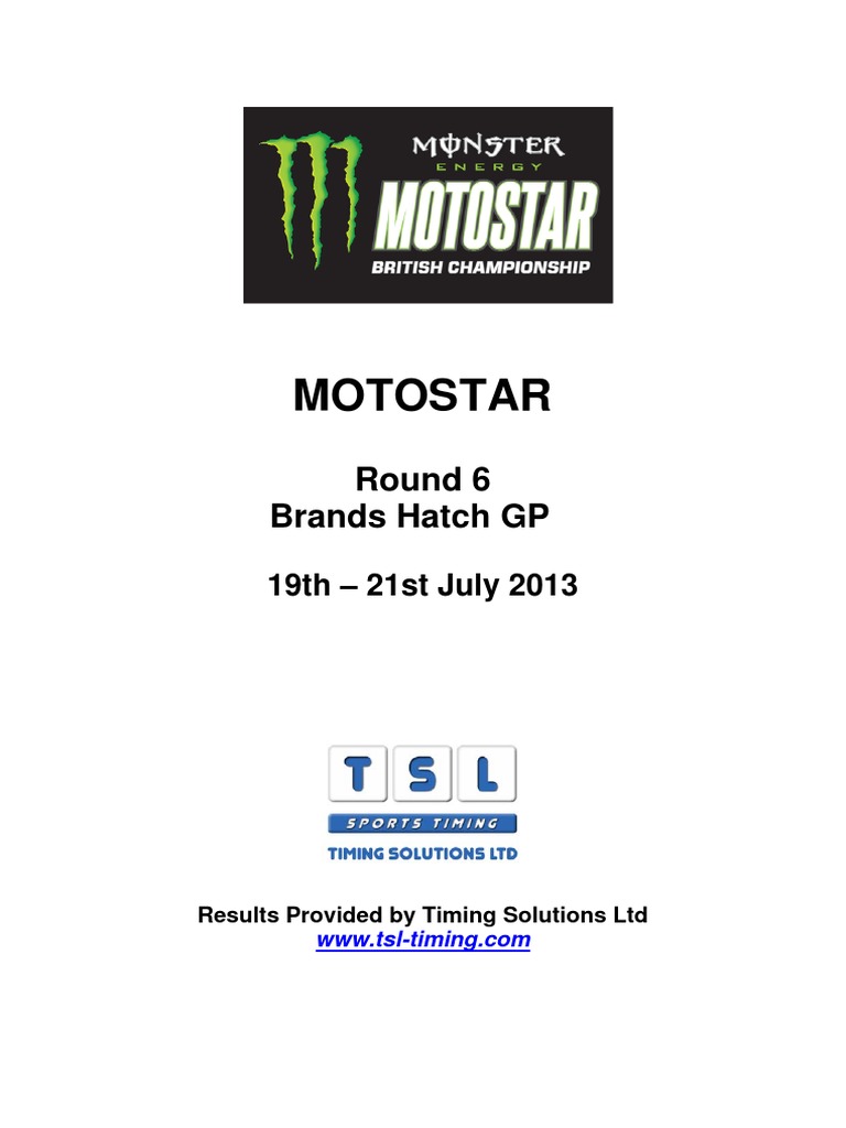 Motostar: Round 6 Brands Hatch GP | PDF