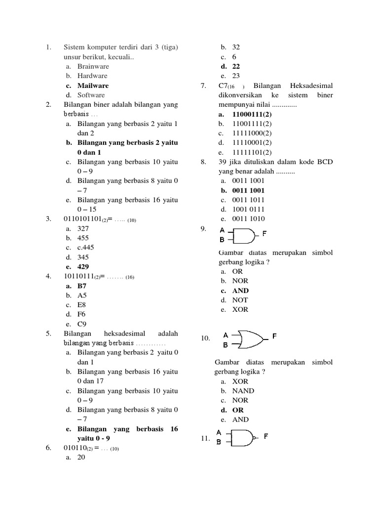 Soal Uas Siskom | PDF | Komputer