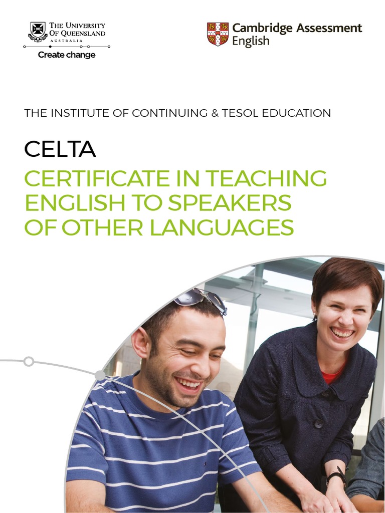 Celta: Certificate in Teaching English To Speakers of Other Languages ...