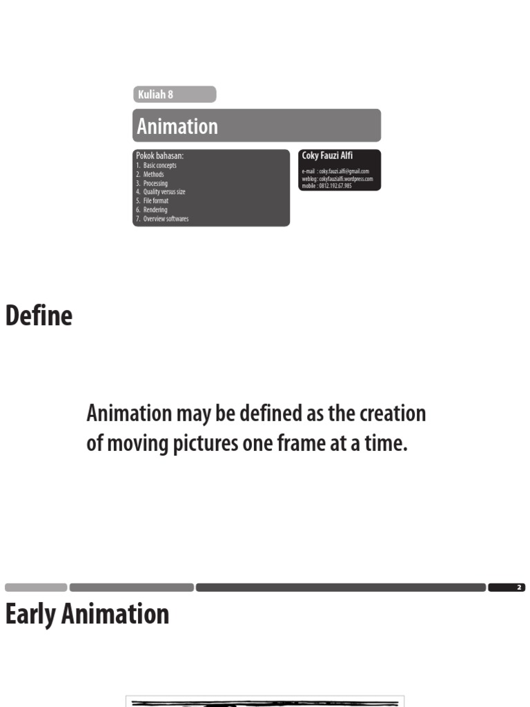 Animation: Kuliah 8 | PDF | Animation | 3 D Computer Graphics