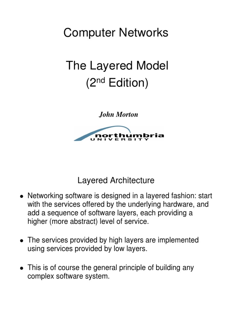 Computer Networks: John Morton | PDF | Osi Model | Internet Protocol Suite