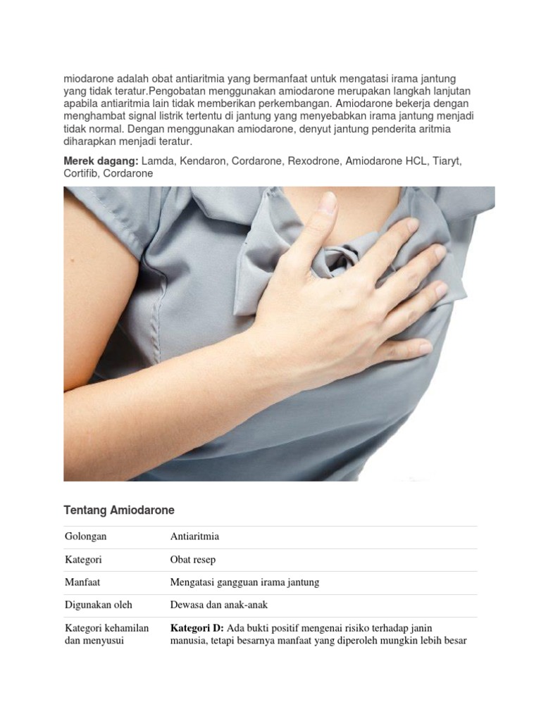 Amiodarone: Obat Antiarrhythmia Efektif | PDF