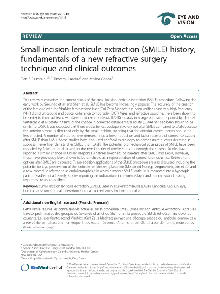 Smile History | PDF | Cornea | Ophthalmology