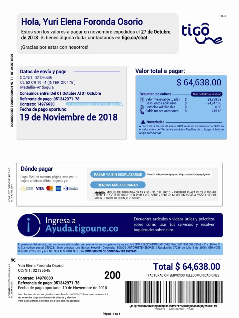 Tigoune | PDF | Telecomunicaciones | Pagos
