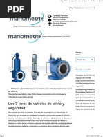 Válvulas PSV: Función y Tipos | PDF | Válvula | Ingeniería mecánica