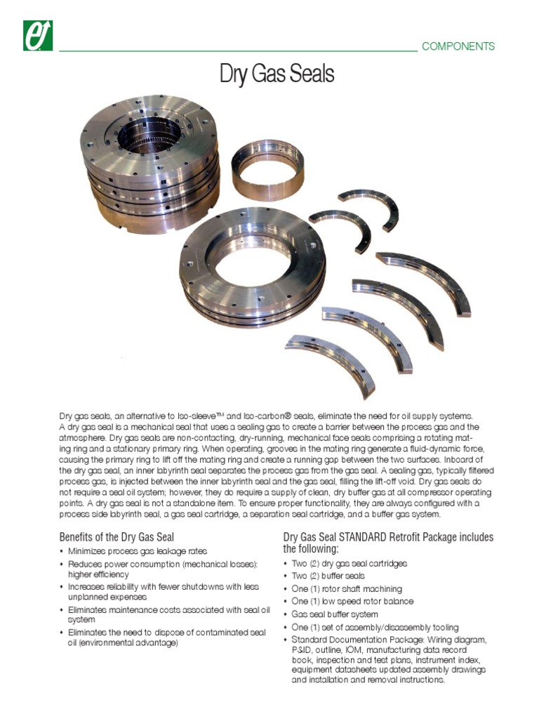 Dry Gas Seal Elliot | PDF | Natural Gas | Pressure