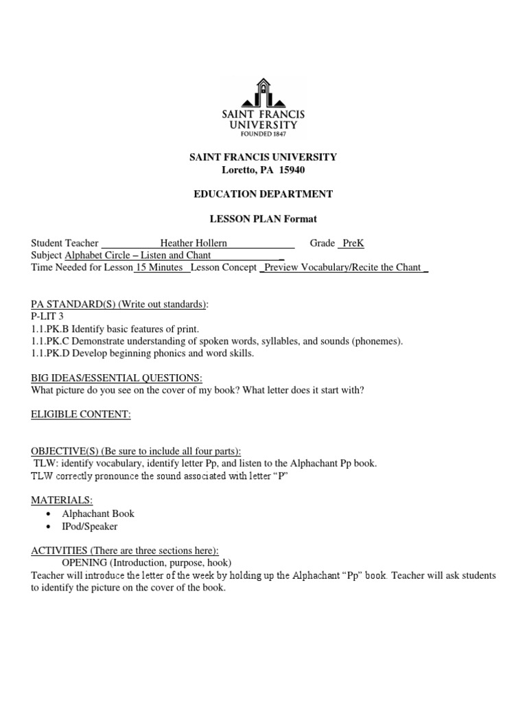 Lesson Plan 10 Day 1 | PDF | Books | Word