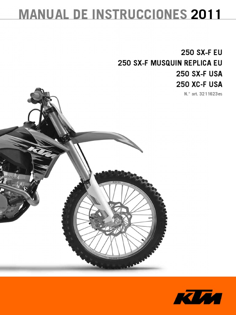 KTM Manual PDF | PDF | Motocicleta | Eje