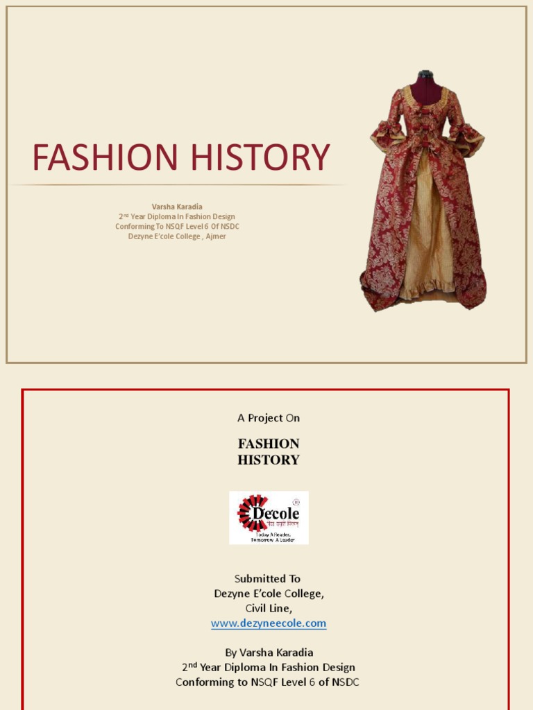 Fashion History | PDF | Dress | Clothing