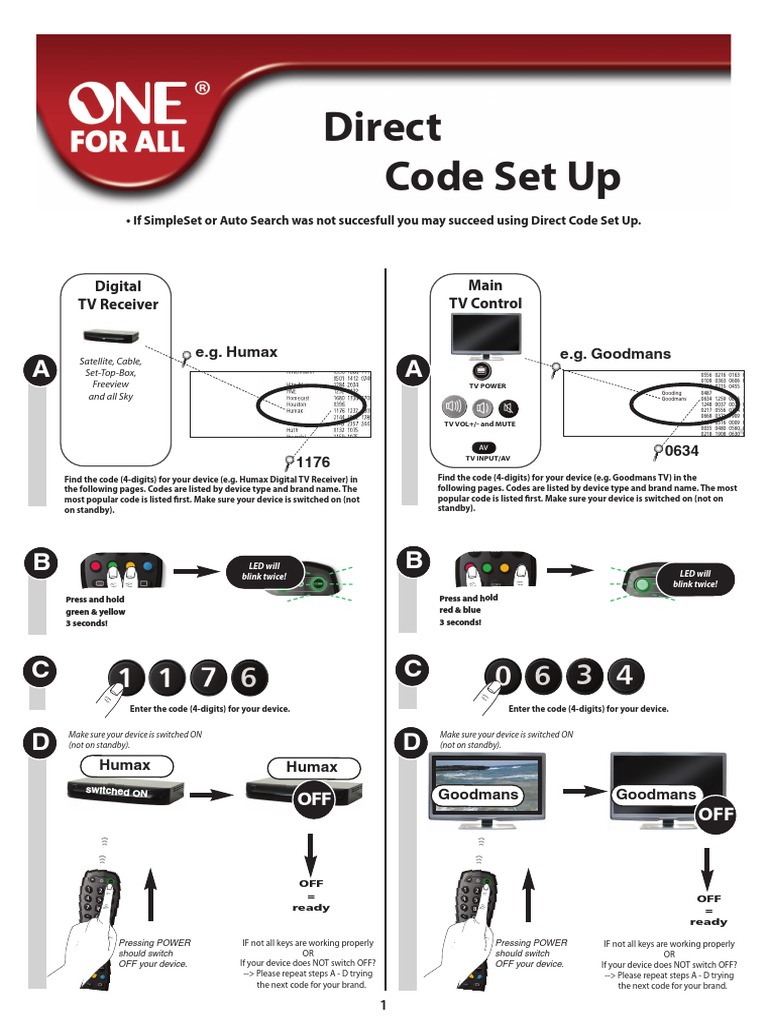 Direct Code Setup for TVs and Set-Top Boxes | PDF | Set Top Box ...