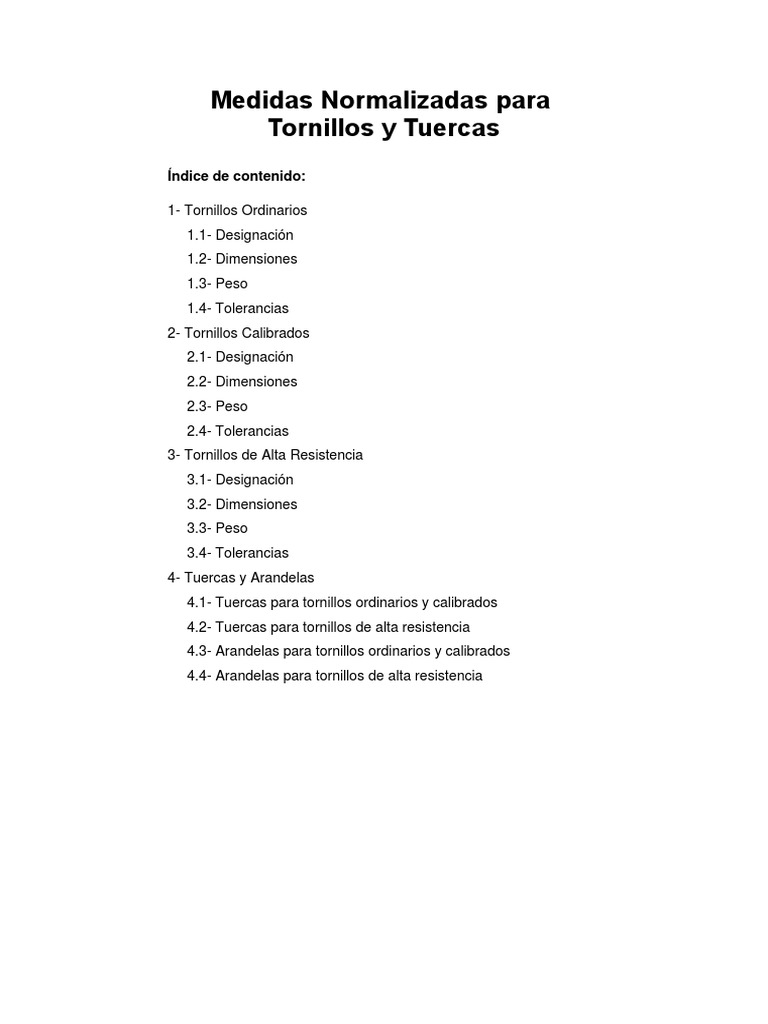 Manual Pernos Tuercas Arandelas | PDF | Tornillo | Acero