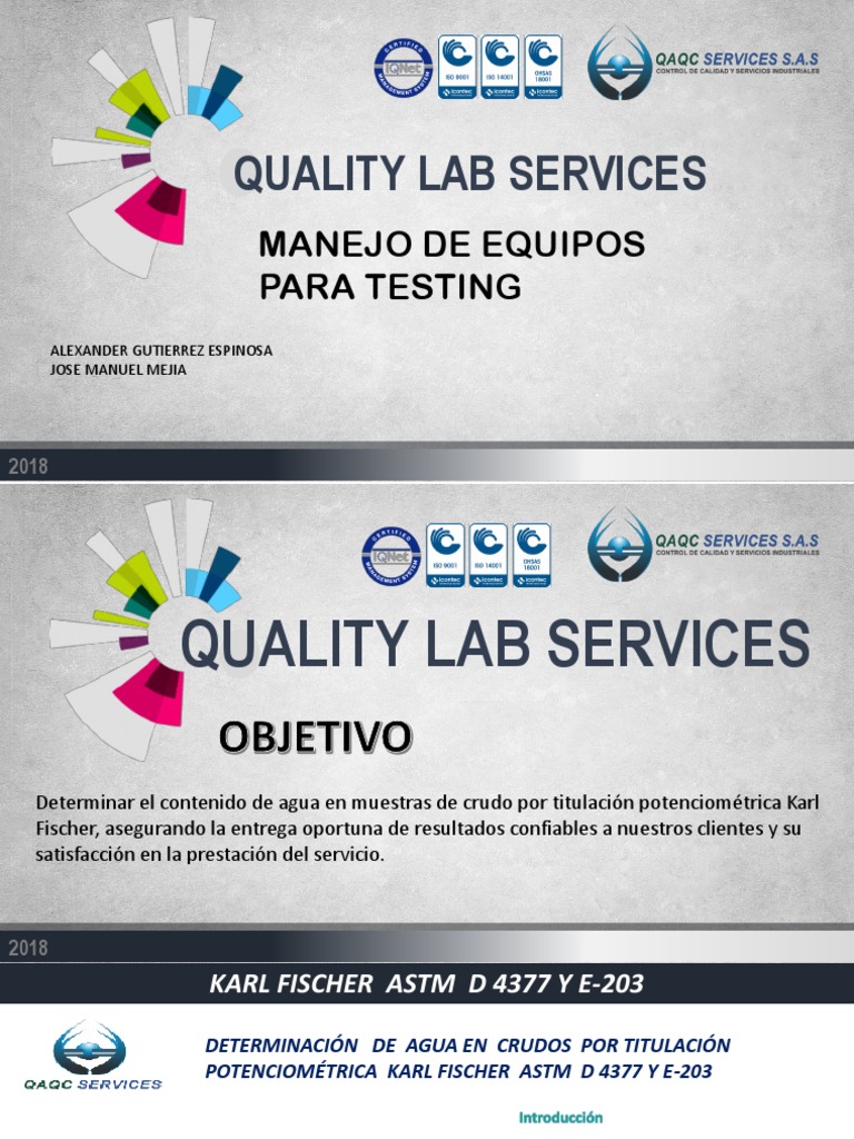 Presentacion Qaqc Final | PDF | Química | Ciencias fisicas