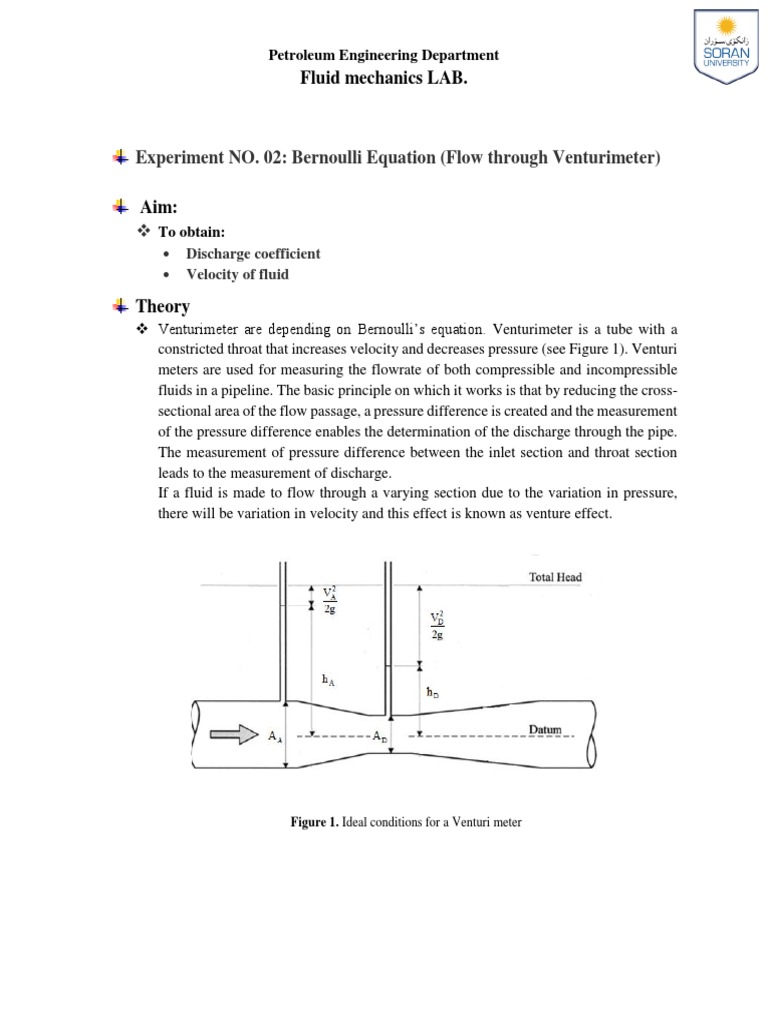 Venturi Meter | PDF | Flow Measurement | Fluid Mechanics