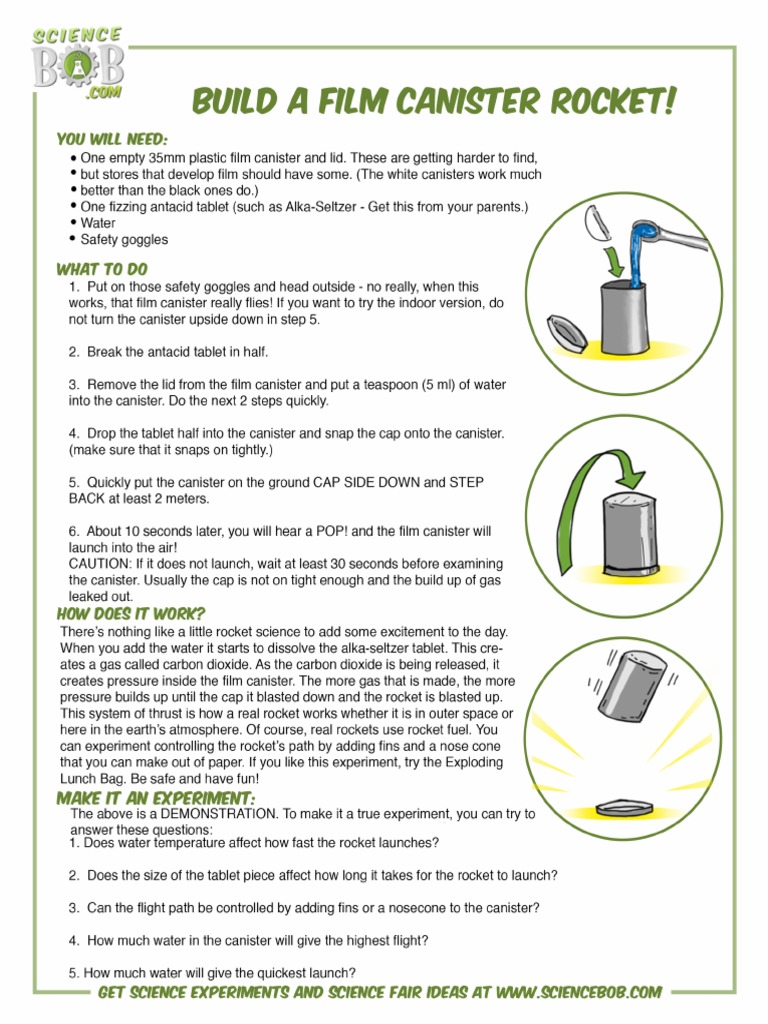 Build A Film Canister Rocket PDF | PDF