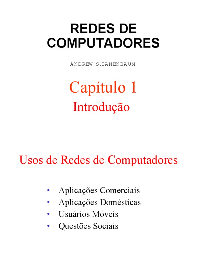 Capitulo 1 de Redes - Andrew Tanenbaum | PDF | Suíte de protocolo de ...