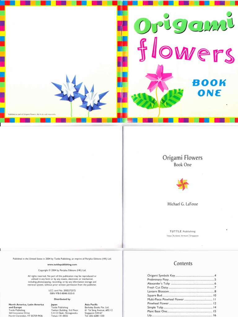 FlipMoran - Origami Flowers - Book One (2004) - Michael Lafosse | PDF ...