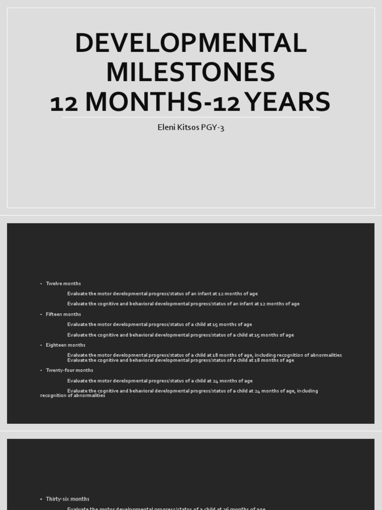 Developmental Milestones 2 | PDF | Self Help | Emotions