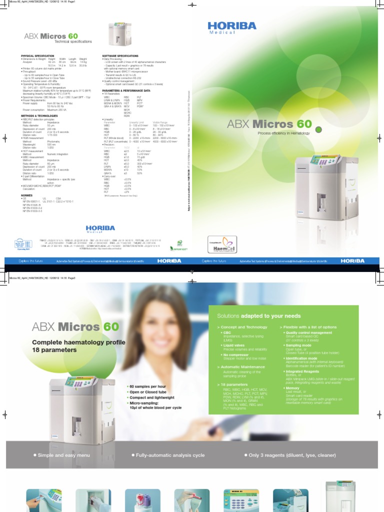Brochure - ABX Micros 60 OT PDF | PDF