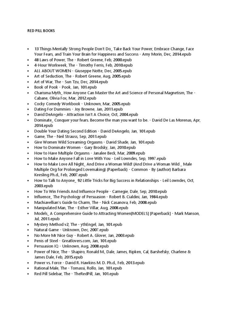 Red Pill Books | PDF | Sexuality | Mammalian Sexuality