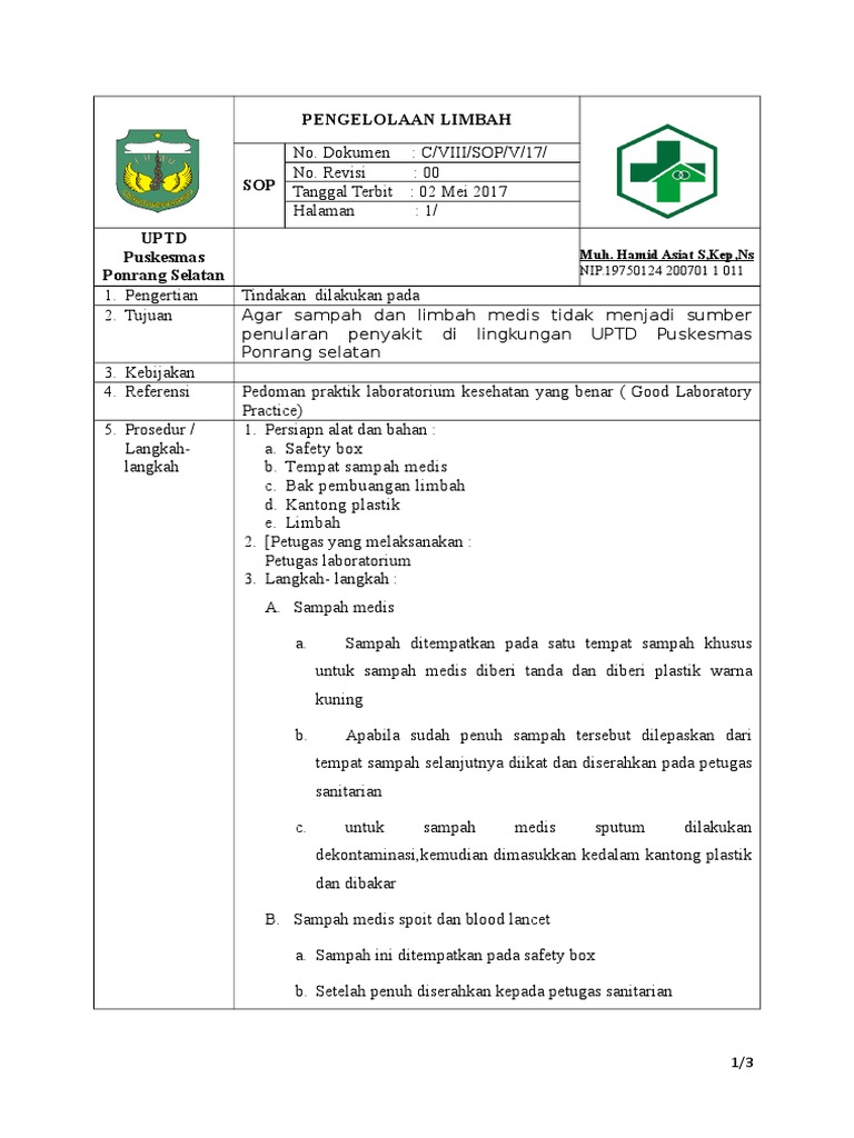 Sop Pemeriksaan Urine | PDF