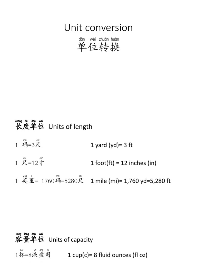 Comprehensive Unit Conversion Guide | PDF