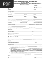 Provident Fund Loan Application Form | PDF | Loans | Banks