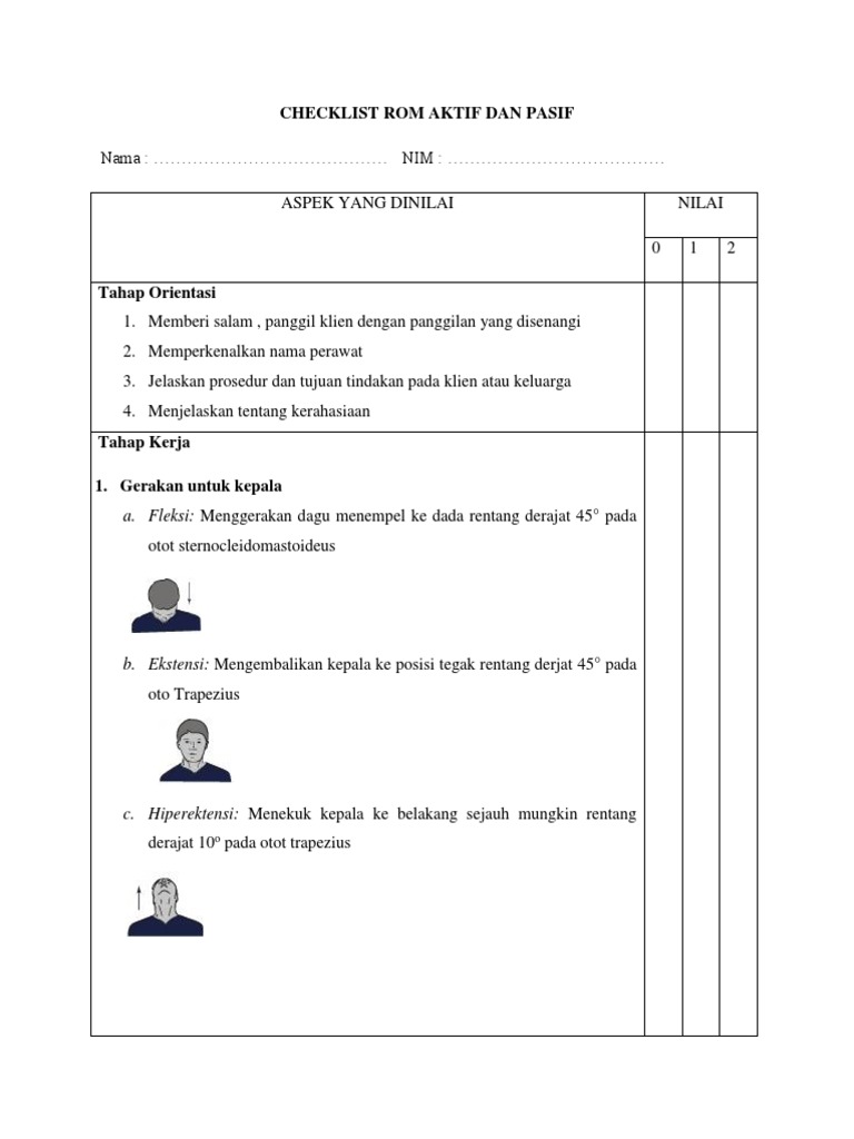 Checklist Rom Aktif Dan Pasif | PDF