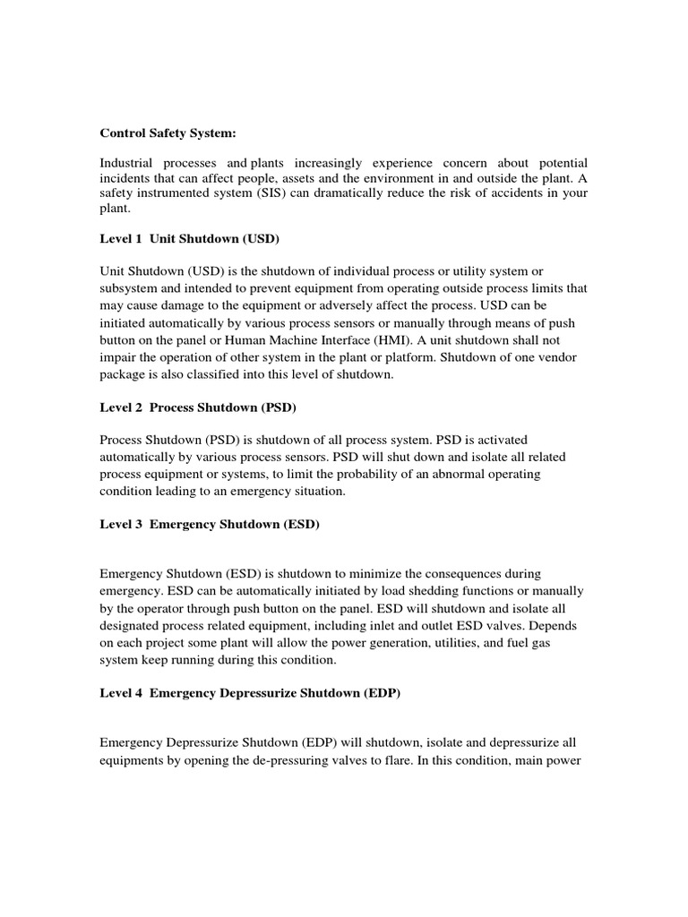 Control Safety System | PDF | Reliability Engineering | Safety