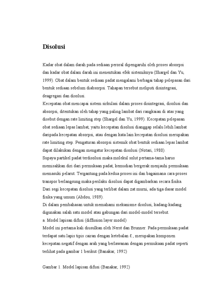 Disolusi | PDF | Metode & Bahan Ajar