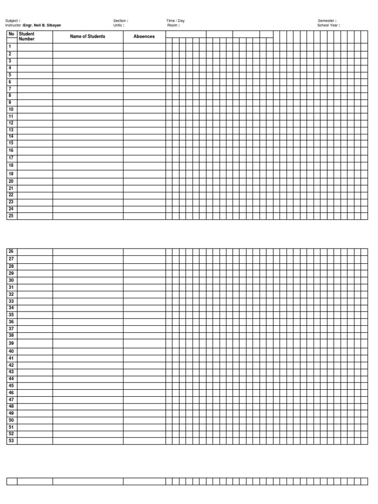 Classrecord Template | PDF