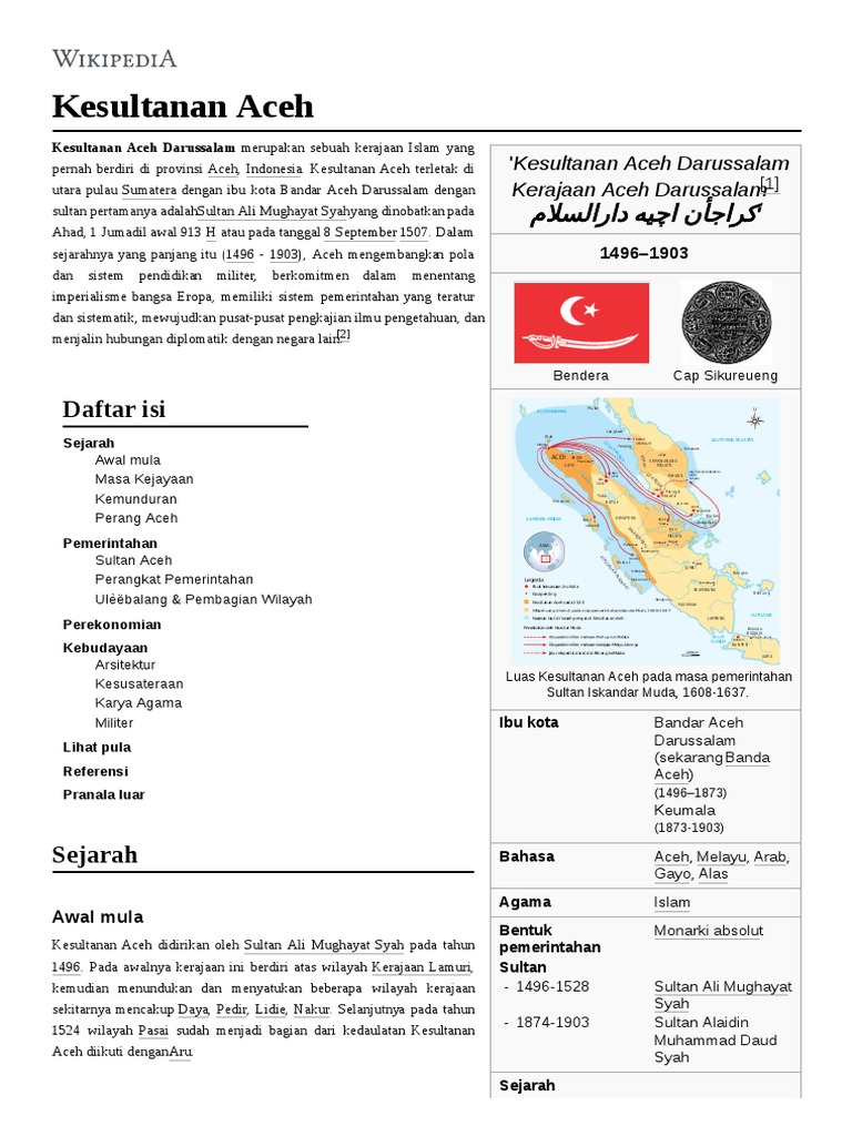 Kesultanan Aceh | PDF | Sejarah