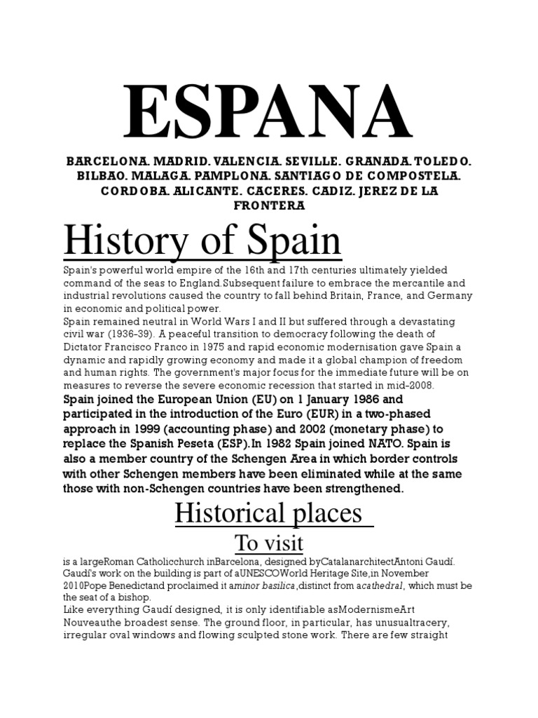 Espana: History of Spain | PDF | Spain | Madrid