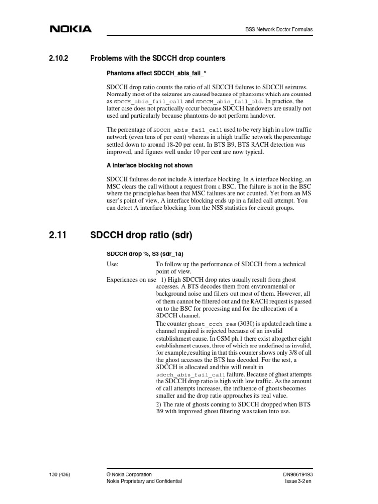 2.11 SDCCH Drop Ratio (SDR) | PDF | Electronics | Digital Technology