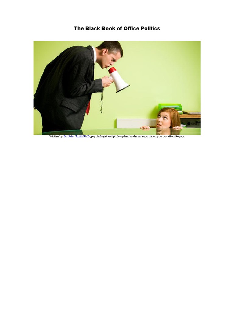 The Black Book of Office Politics | PDF | Reason | Psychology