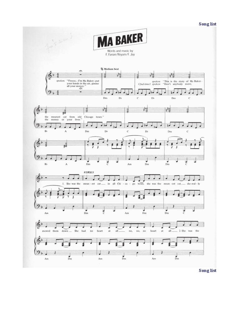 Ma Baker Score Opus 1 | PDF | Foreign Language Studies