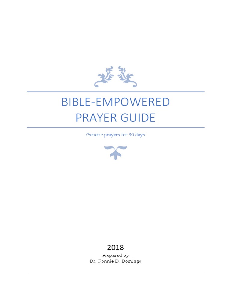 Generic Prayer Guide Part A | PDF | God The Father | John The Baptist