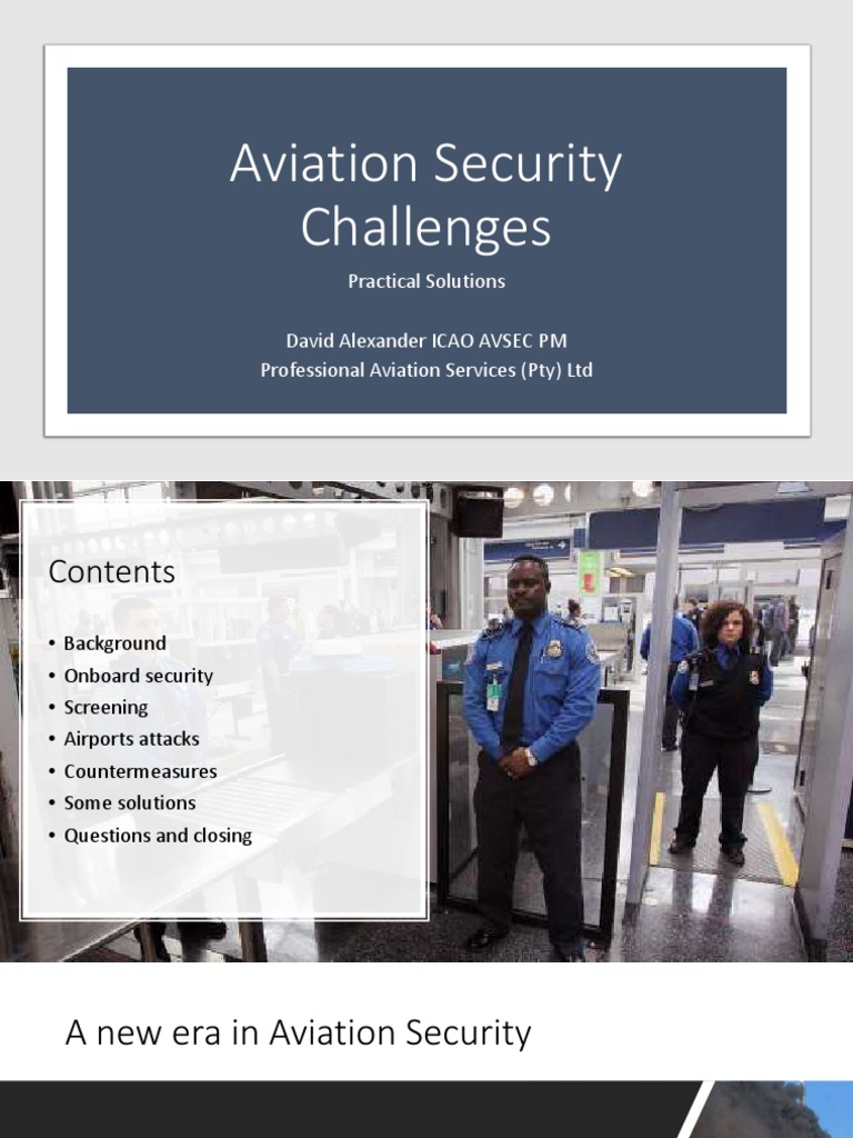 Aviation Security Challenges Pdf Airport Security Suicide Attack