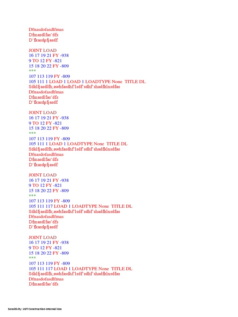 Sensitivity: LNT Construction Internal Use | PDF