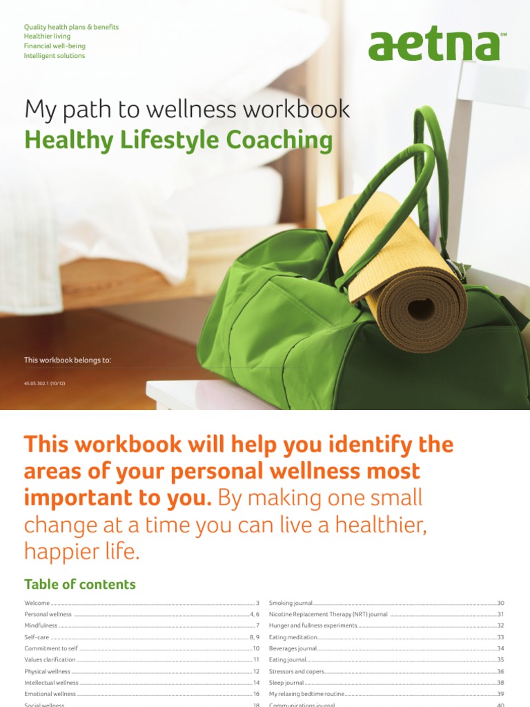 My Path To Wellness Workbook: Healthy Lifestyle Coaching | PDF | Goal ...