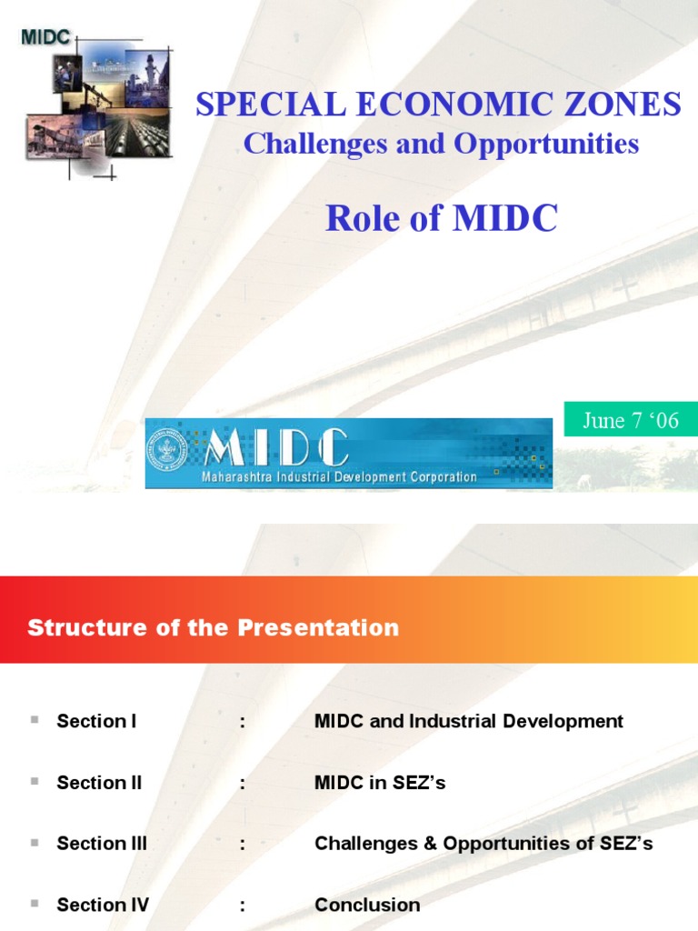 Special Economic Zones: Role of MIDC | PDF | Infrastructure | Business ...