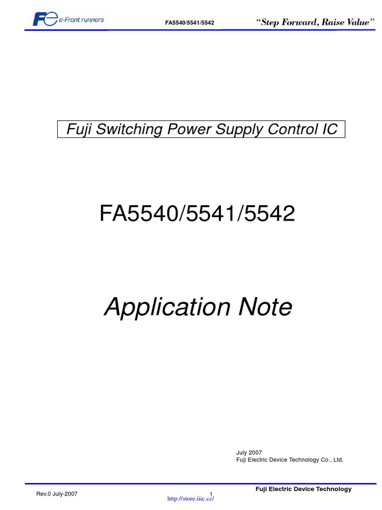 FA5540 Fuji | PDF | Power Supply | Cmos