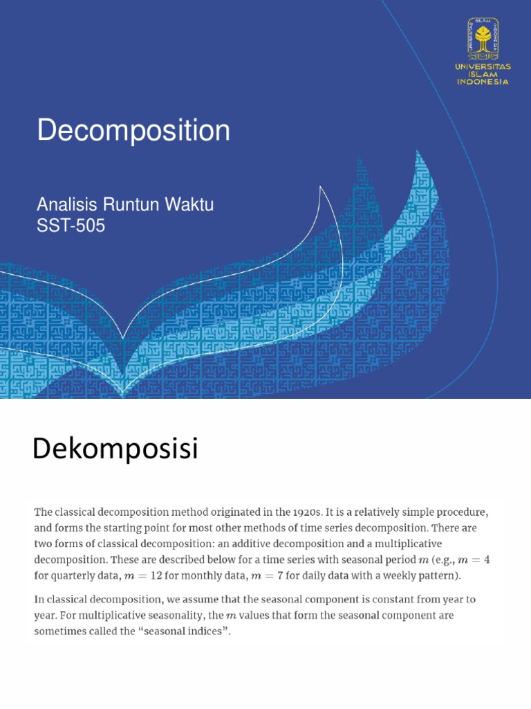 Analisis Runtun Waktu Dekomposisi | PDF
