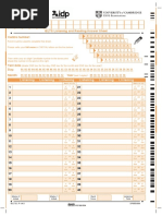 CAE Answer Sheets | PDF | Tests | Standardized Tests