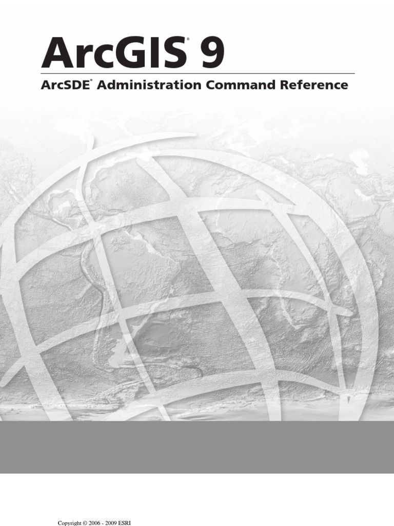 Arcsde® Administration Command Reference Pdf Oracle Database Arc Gis