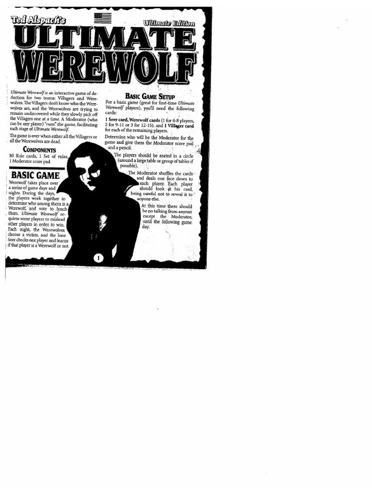 Ultimate Werewolf | PDF