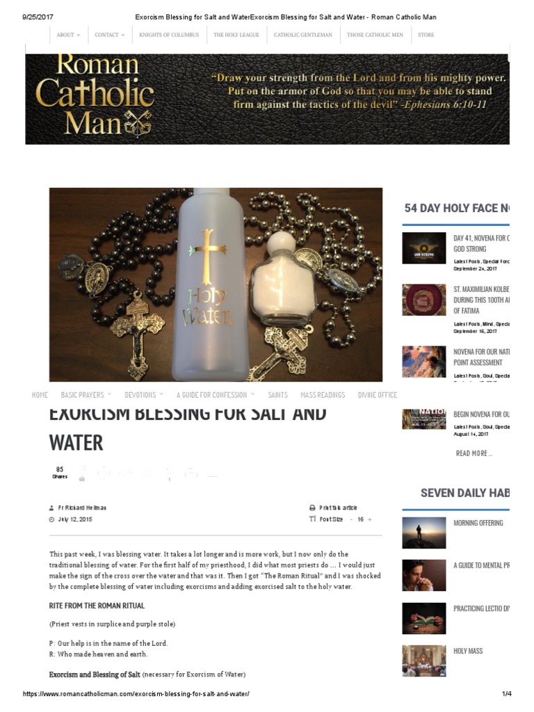 Exorcism Blessing for Salt and WaterExorcism Blessing for Salt and ...