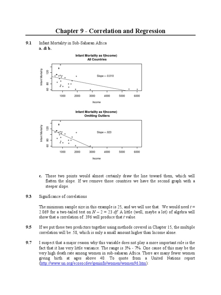 Chapter 9 Correlation and Regression | PDF | Errors And Residuals | Regression Analysis