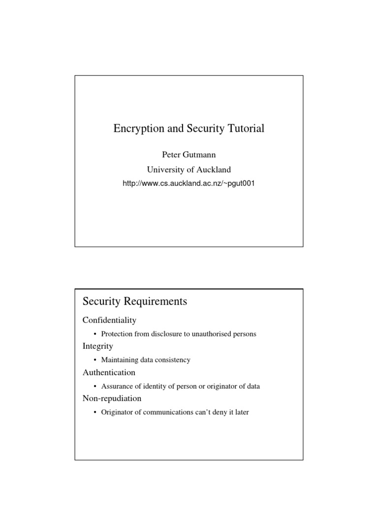 Encryption and Security Tutorial | PDF | Public Key Cryptography | Key ... Encryption and Security Tutorial | PDF | Public Key Cryptography | Key ...